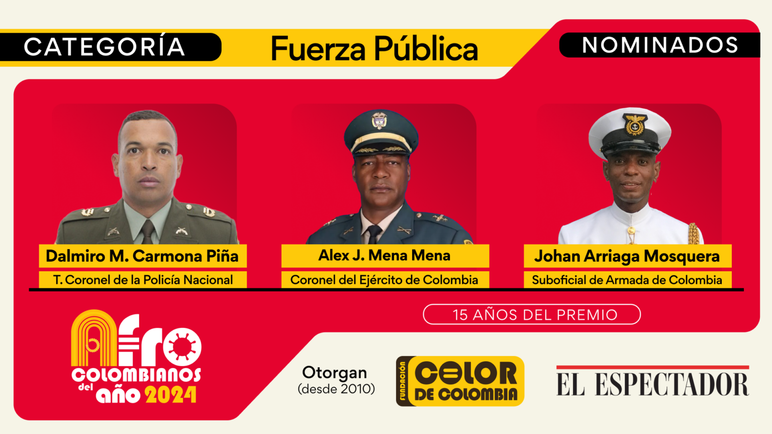 Coronel Alex Mena, de @Col_Ejercito, nominado en Afrocolombianos del ...